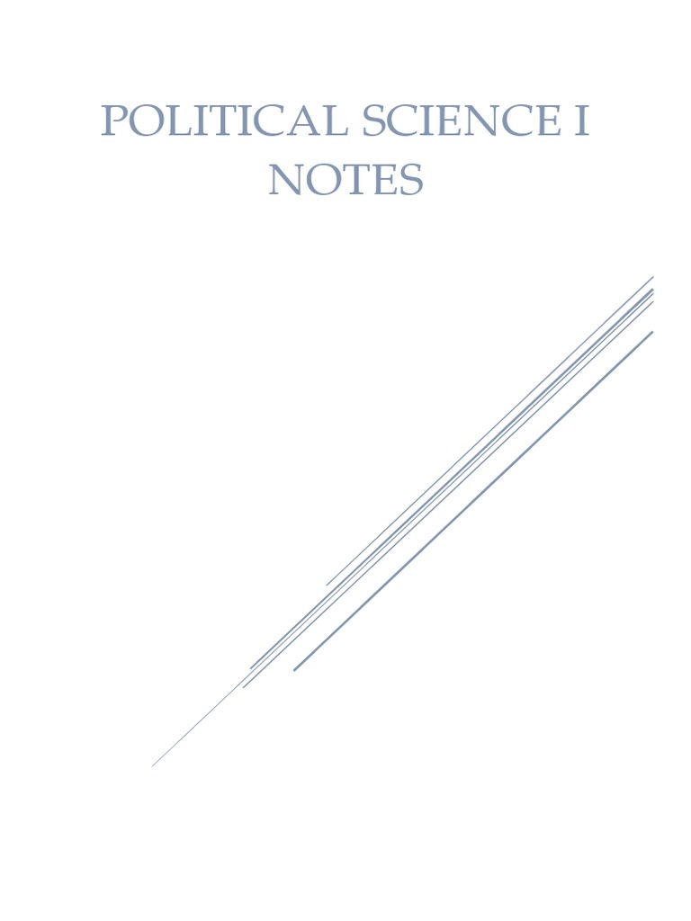 Political Science Notes | PDF | Crime & Violence | Justice