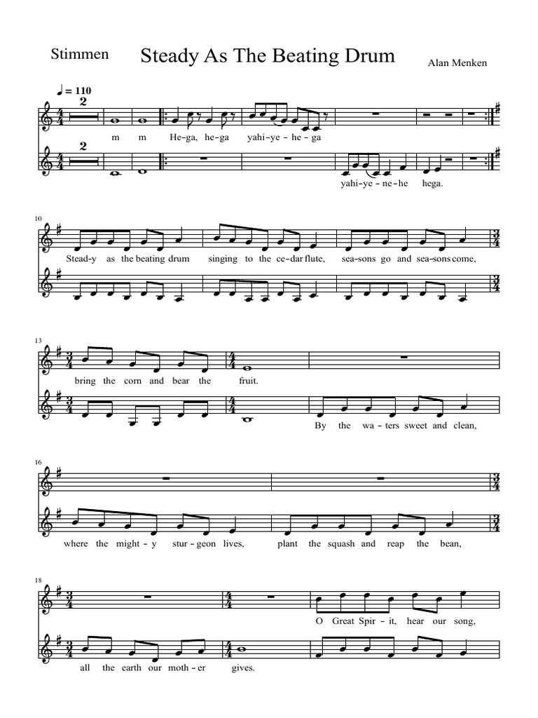 Steady As The Beating Drum: Stimmen | PDF