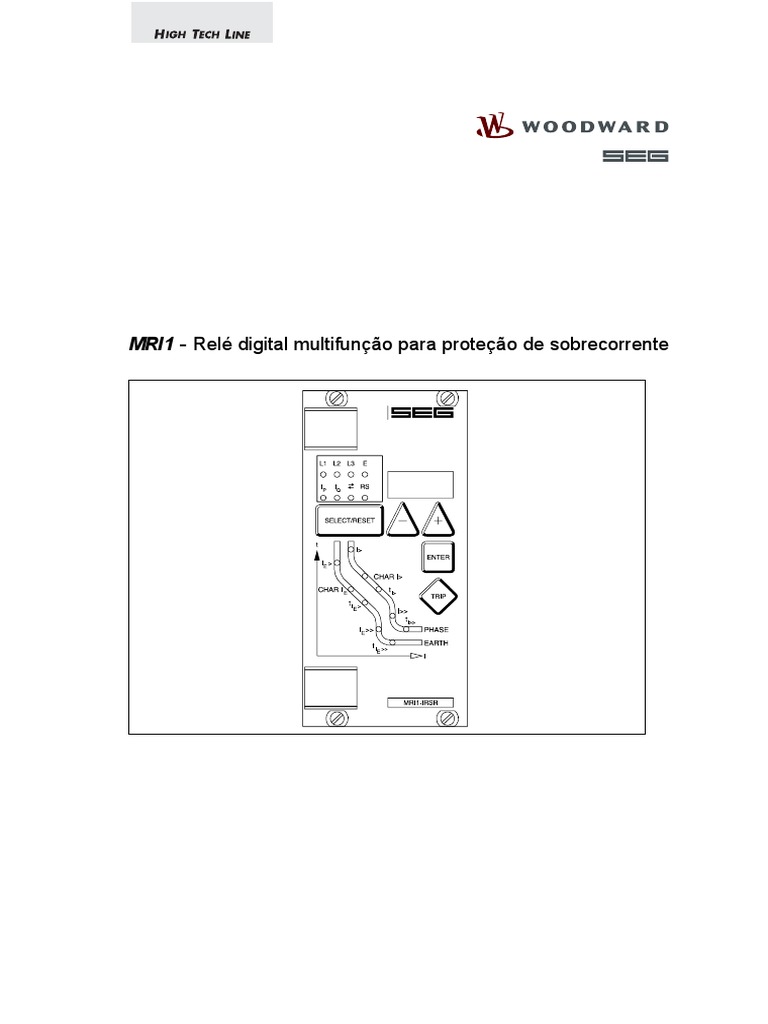 Manual SEG - Relé Multifunção MRI1 Cabines UFPE | PDF | Relé | Rede ...