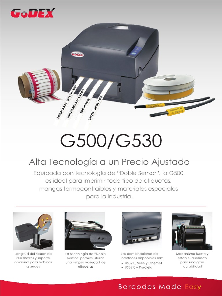 Godex G500 - Brochure - SP - Compressed | PDF | Informática ...
