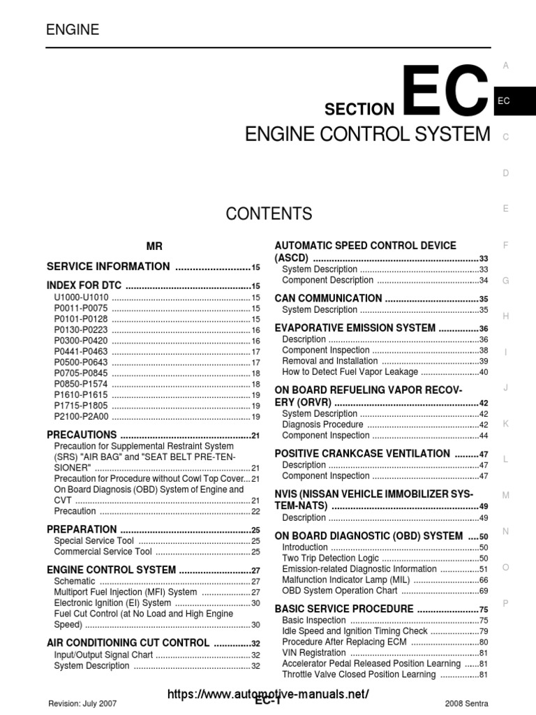 Nissan Car Fault Codes DTC | PDF | Throttle | Vehicles