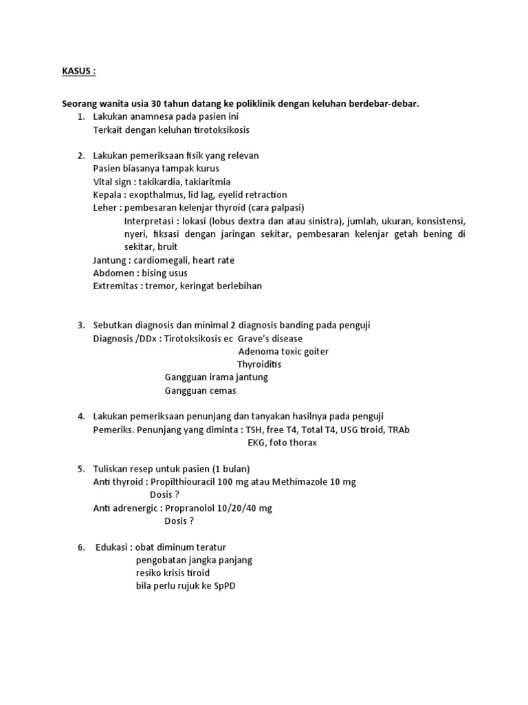 Contoh Kasus OSCE Endokrin | PDF