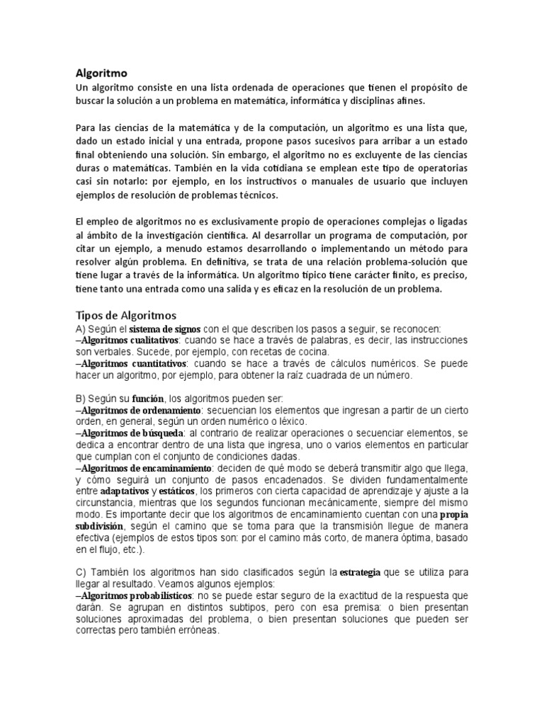 Tarea Algoritmo | PDF | Algoritmos | Lenguaje de programación