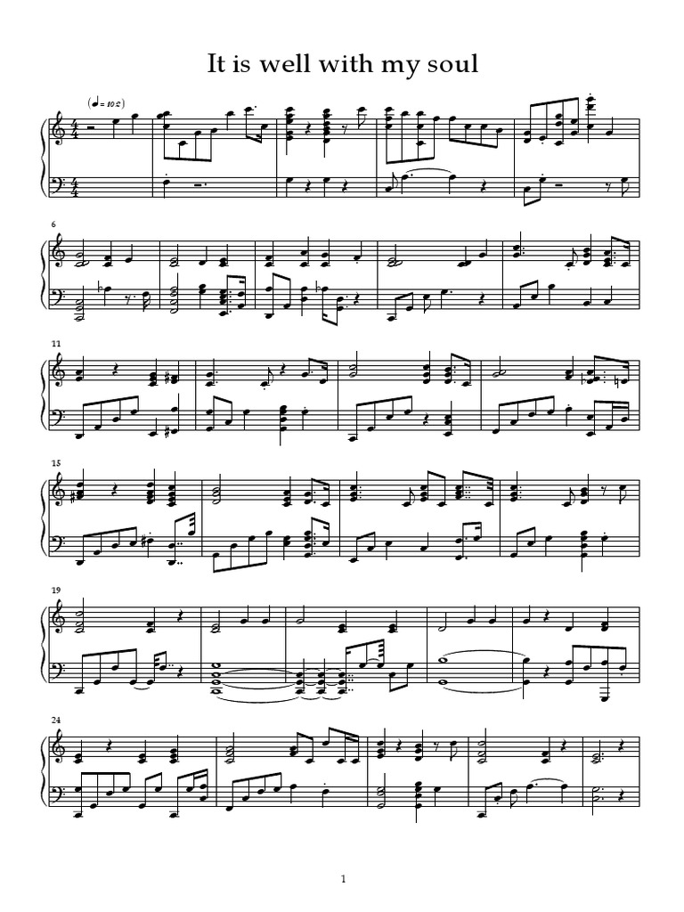 It Is Well With My Soul Piano | PDF