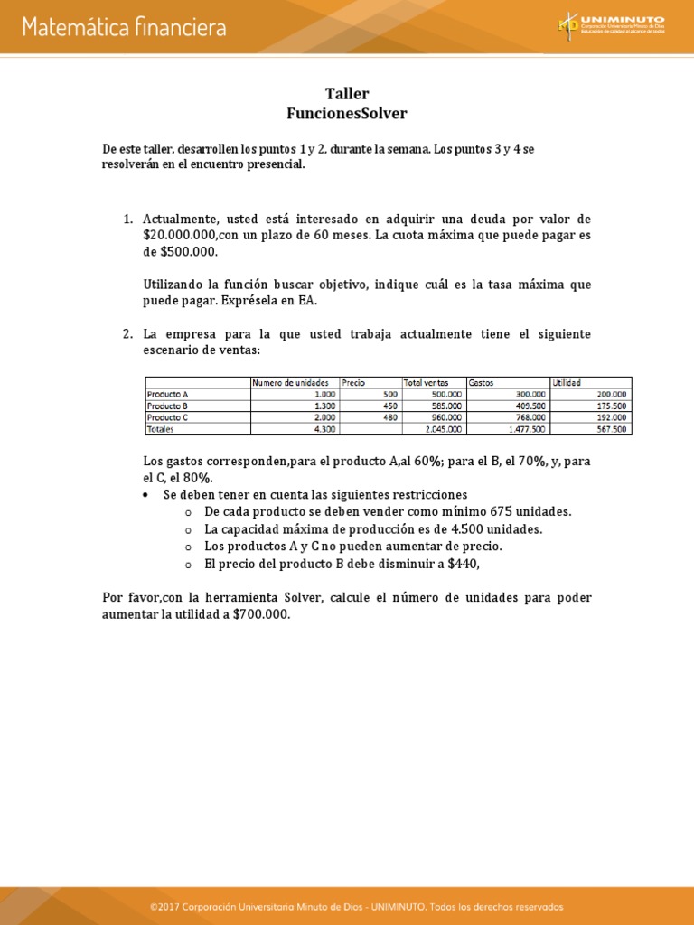 Funcion Solver | PDF