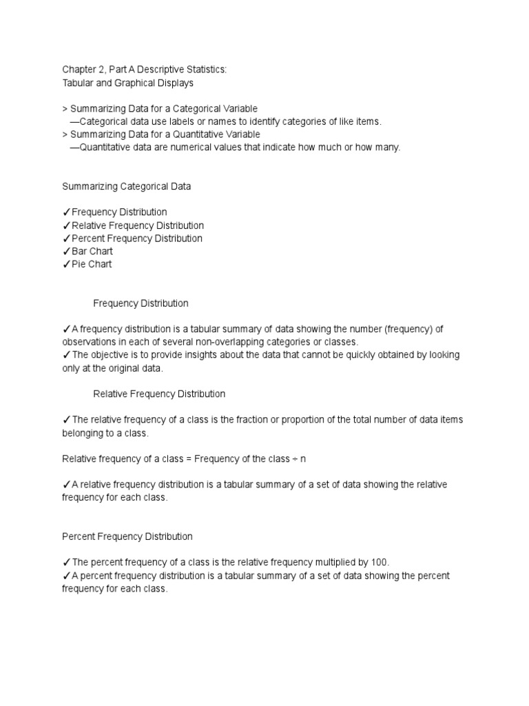 Chapter 2, Part A Descriptive Statistics | PDF | Histogram ...