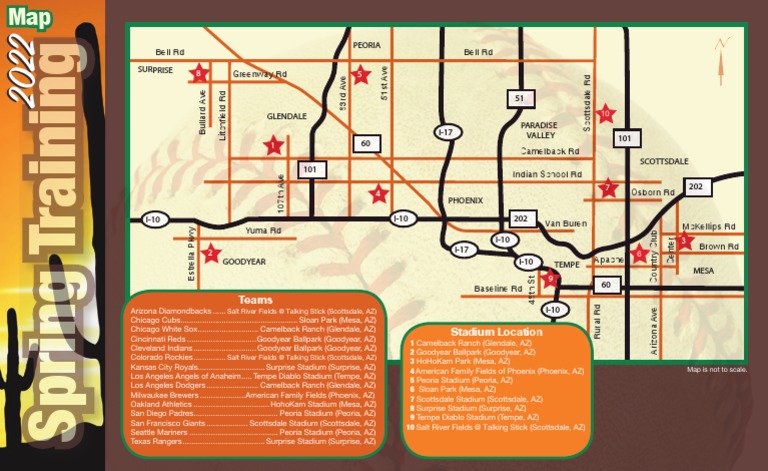 Spring Training Map 2022 | PDF | Arizona | Baseball Teams
