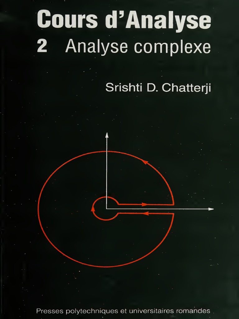 Cours D'analyse - Chatterji, S. D | PDF | Analyse complexe | Série entière