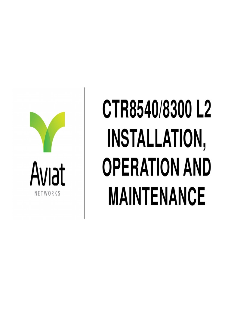CTR 8540/8300 Installation & Training Guide | PDF | Ip Address ...