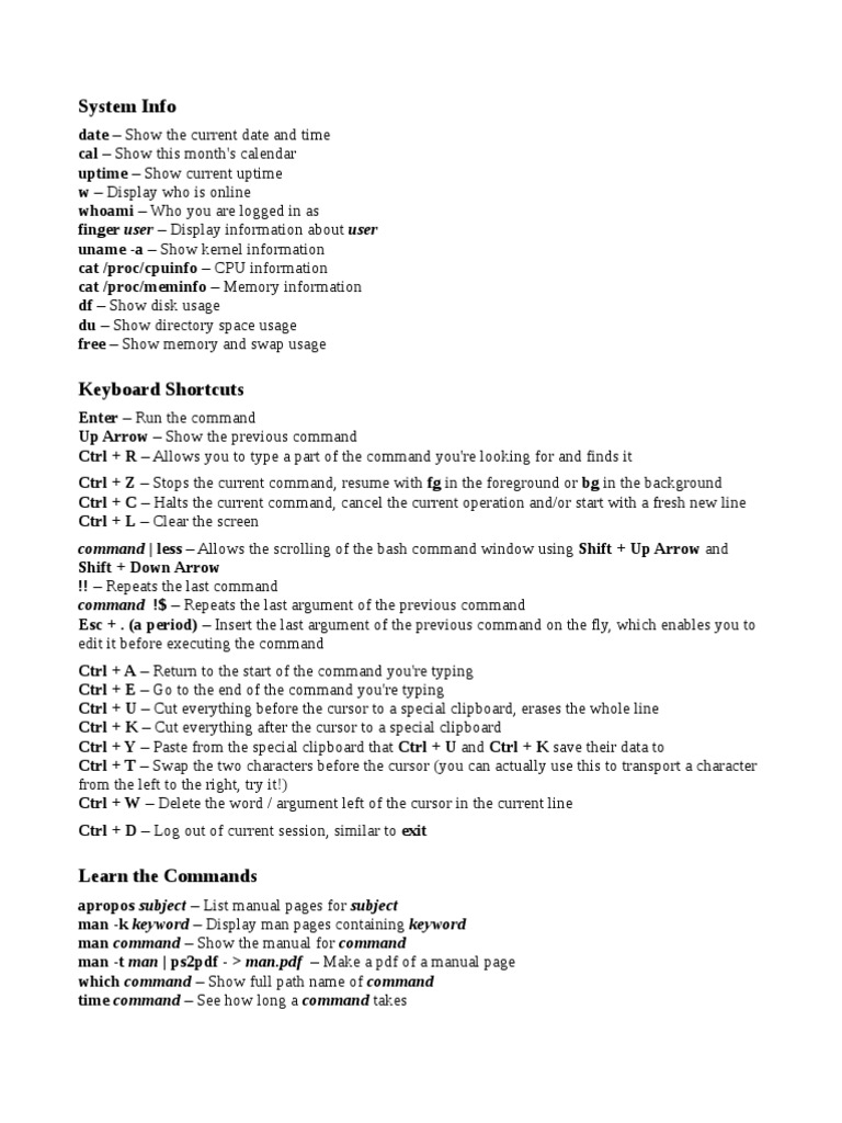Linux Commands | PDF | Computer File | Filename