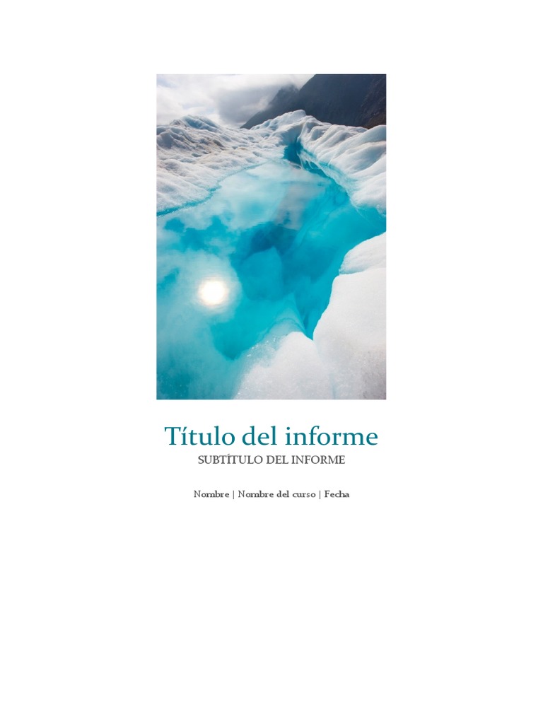 Carátula de Un Informe | PDF