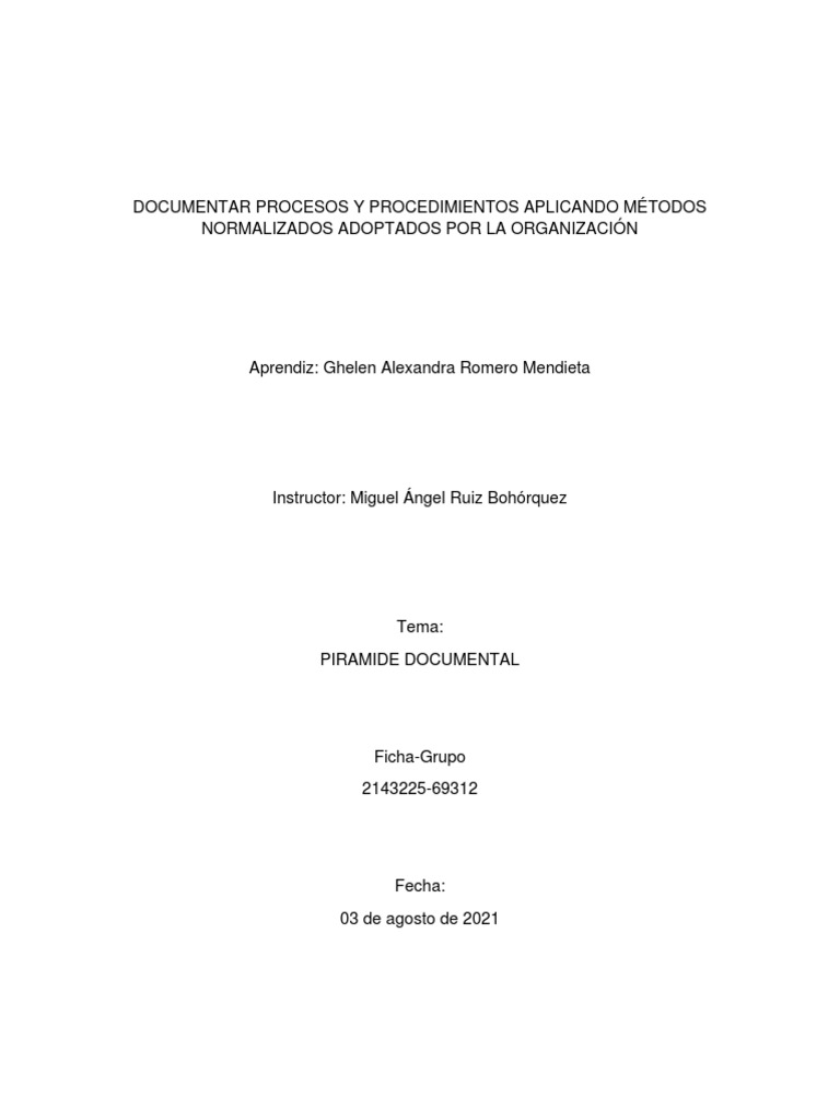 Guia 2 - Piramide Documental | PDF | Sistema de manejo de calidad | Informática
