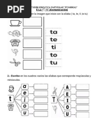 ¡Silabas Con M P S T! | PDF