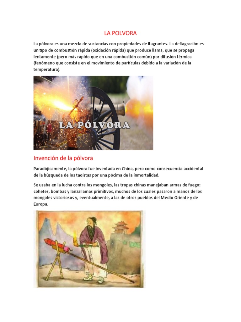 La Polvora | PDF | Pólvora | Química