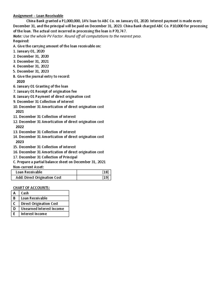 Assignment-Loan Receivable | PDF | Law