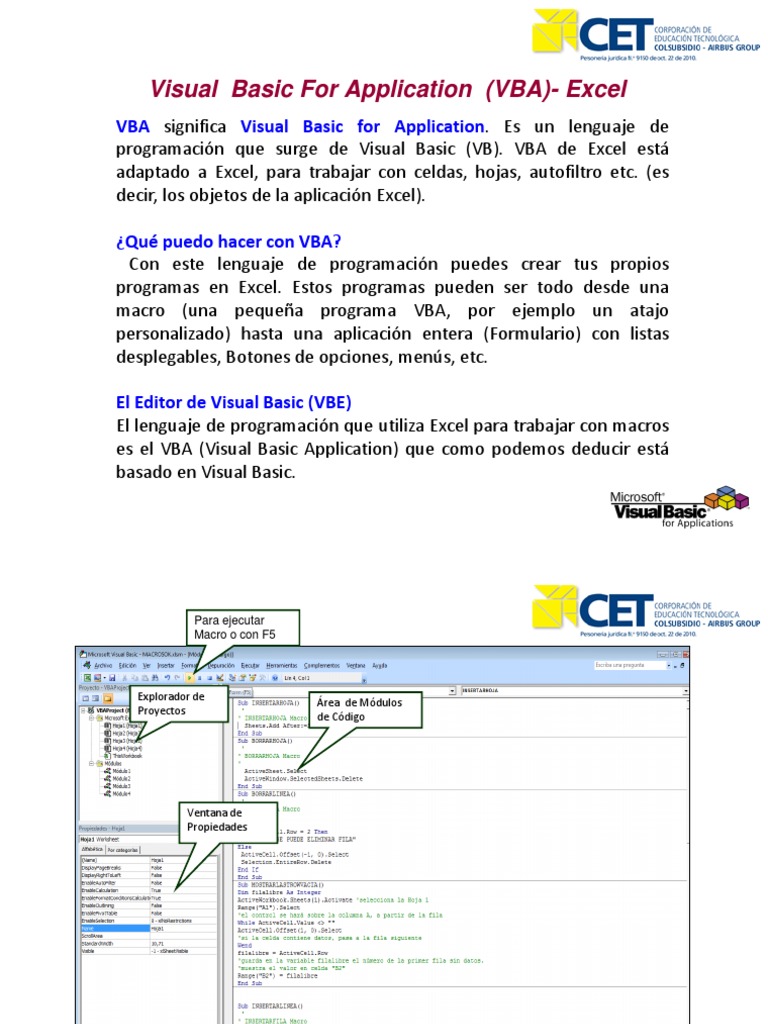 Visual Basic | PDF | Microsoft Excel | Básico