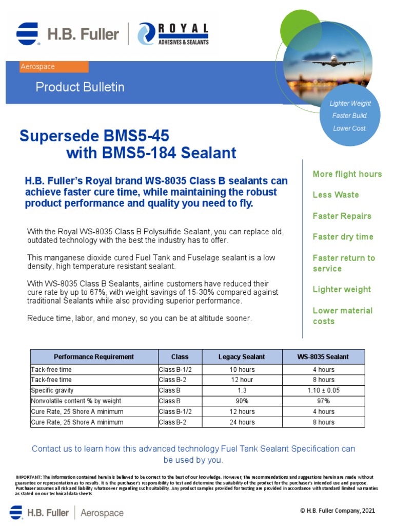 Replacing The BMS5-45 With The BMS5-184 Weight Savings | PDF