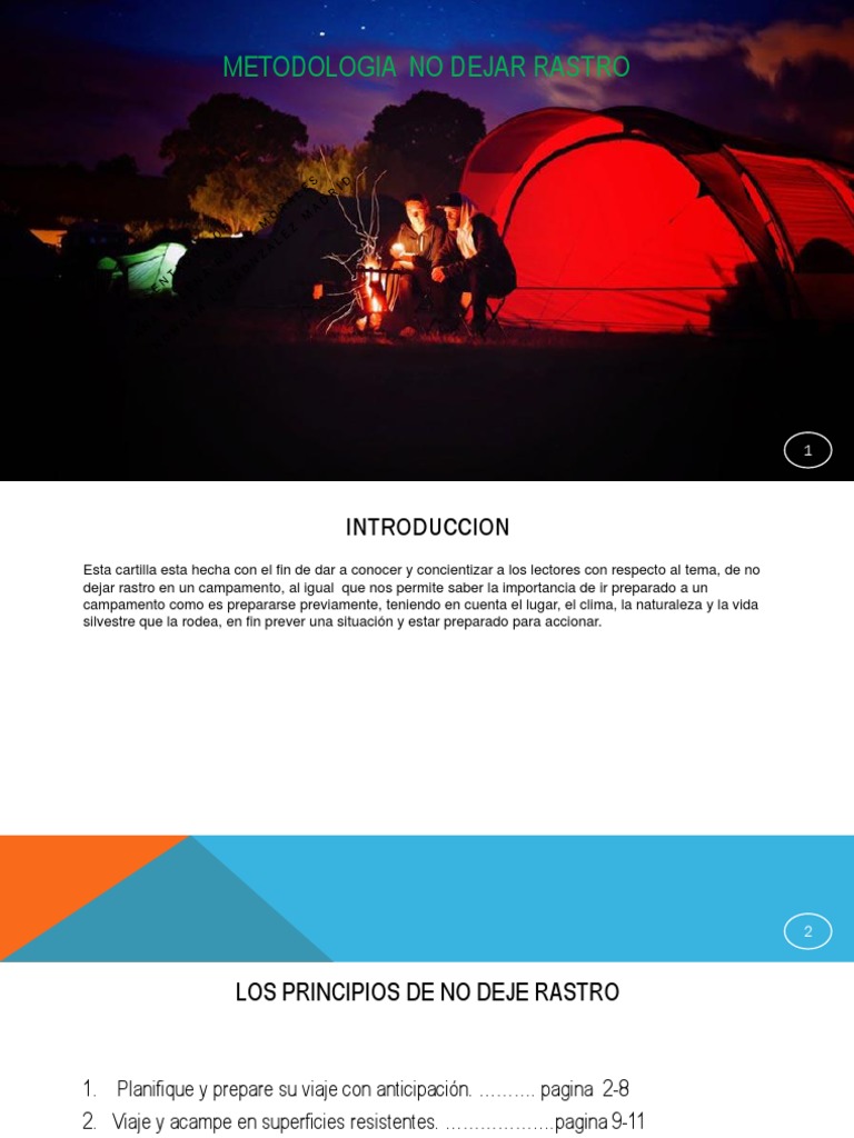 Metodologia No Dejar Rastro | Descargar gratis PDF | Residuos | Cámping