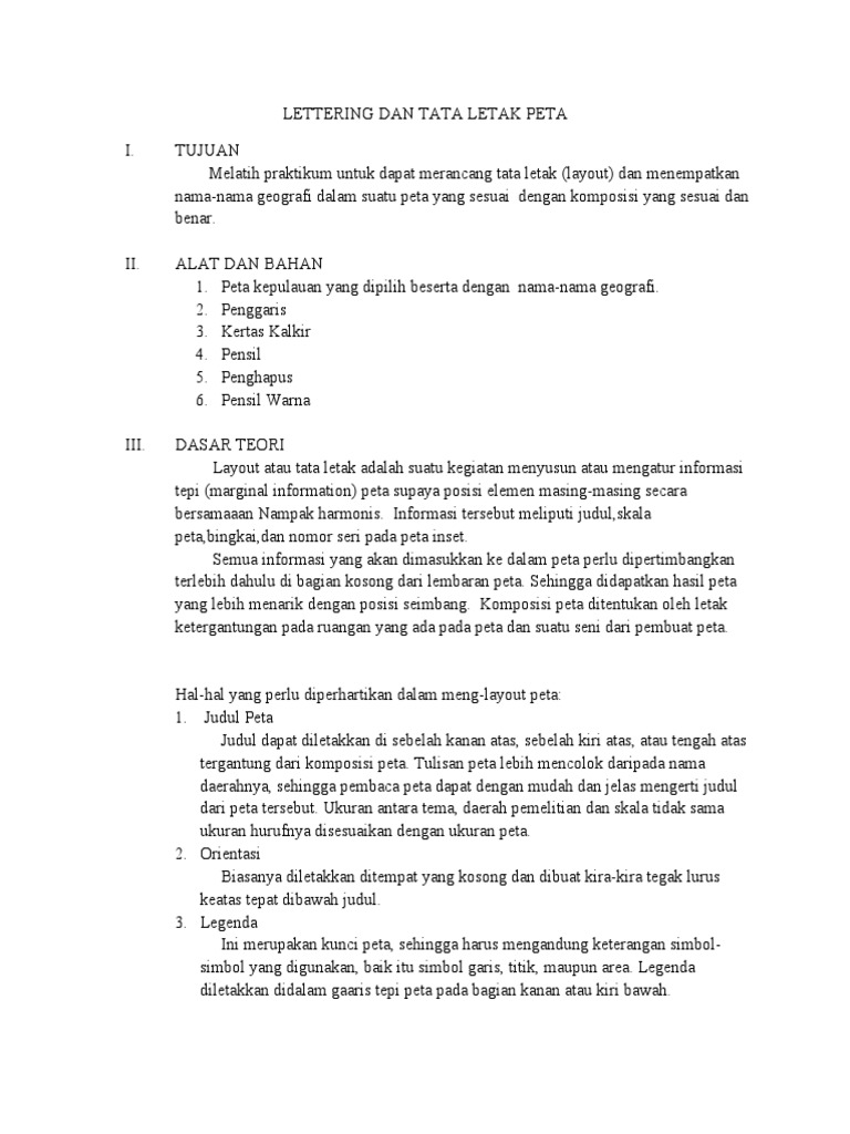 Aturan Lettering dalam Peta Geografi | PDF | Kajian Bahasa Asing