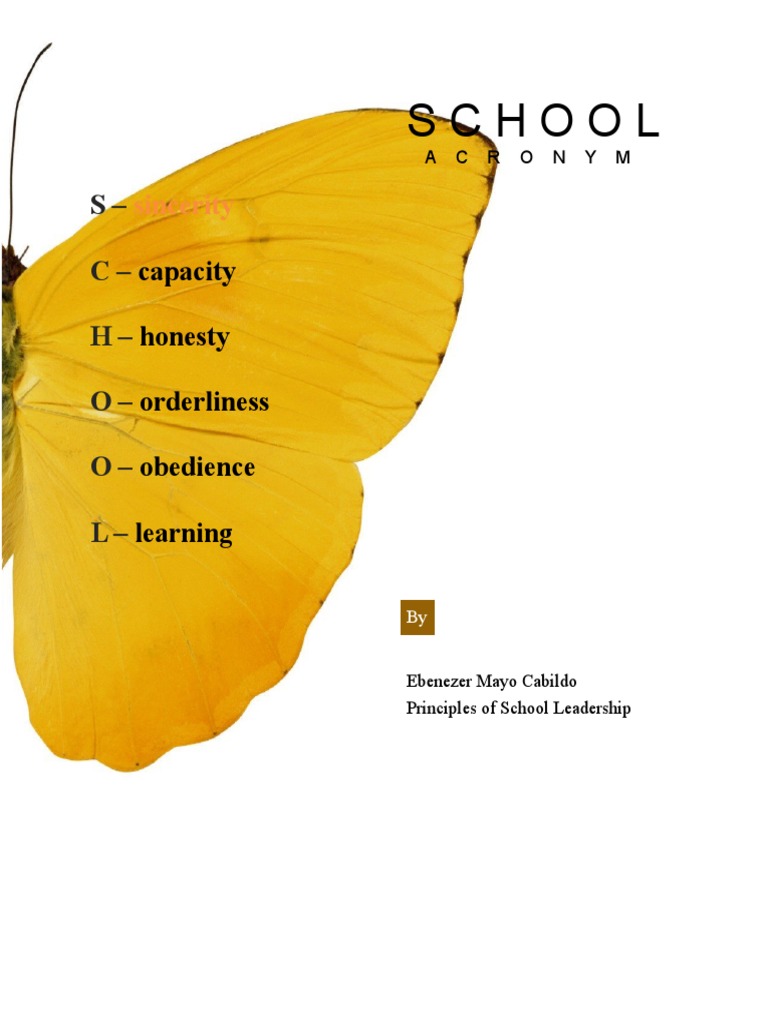 School Acronym by Cabildo, Assignment 1 | PDF