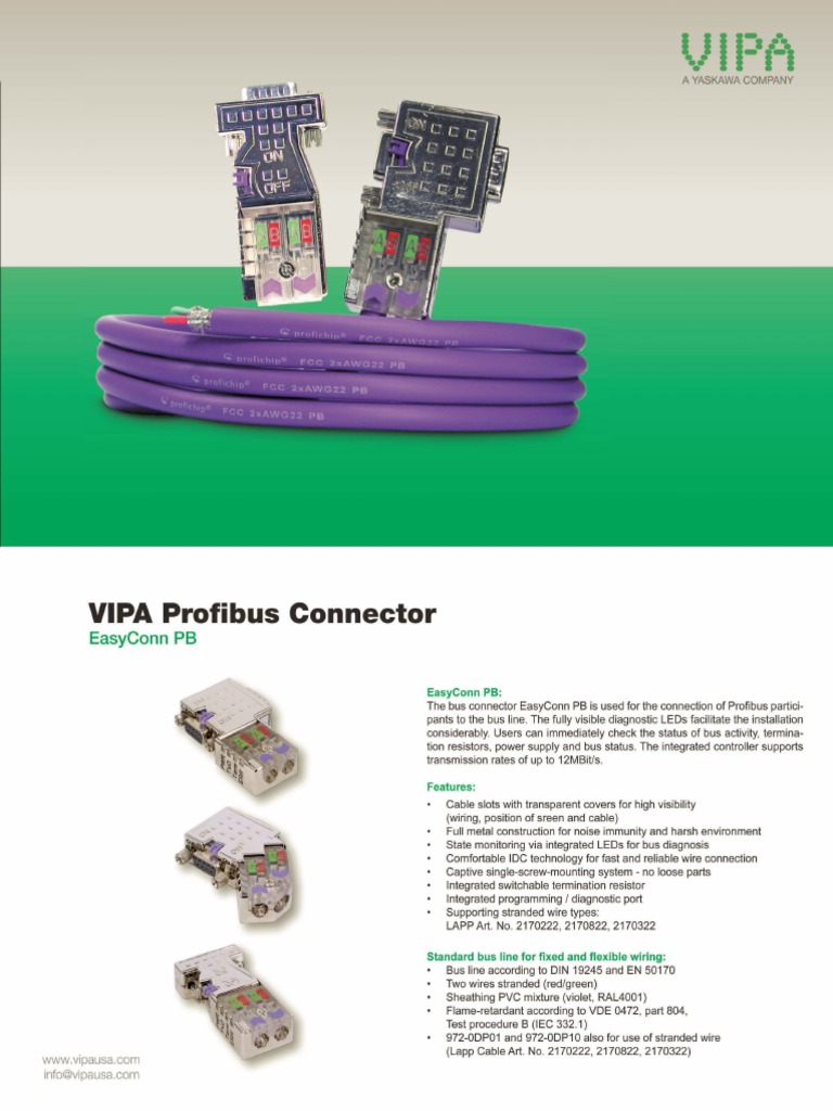 Profibus Connector | PDF | Electrical Connector | Electrical Wiring