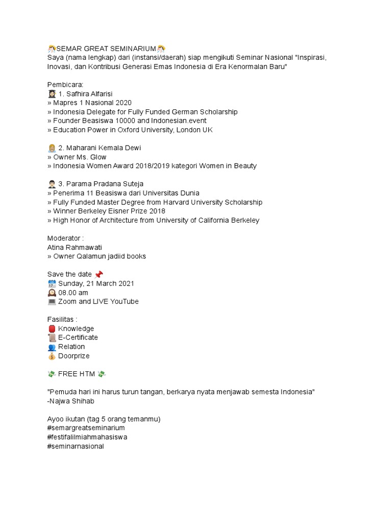 Caption Twibbon | PDF