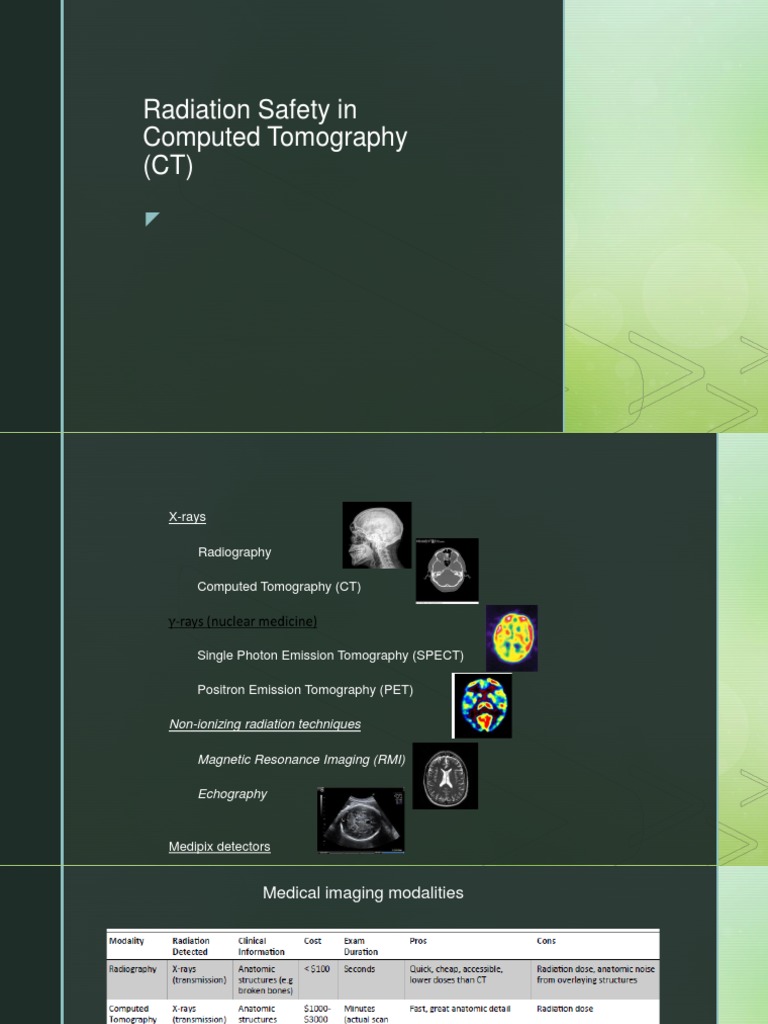 CT Radiation Safety and Risks | PDF | Ct Scan | Tomography