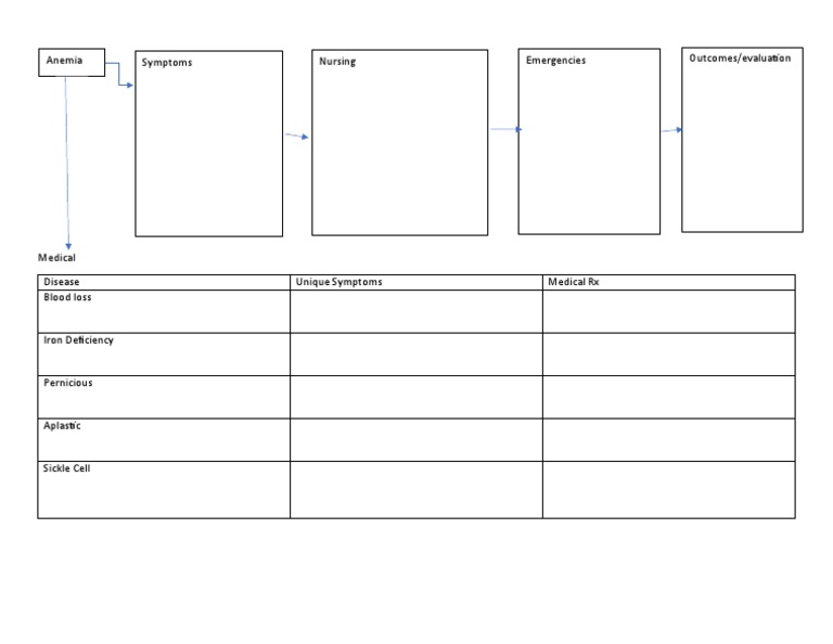 Anemia Concept Map Revised 2019 | PDF