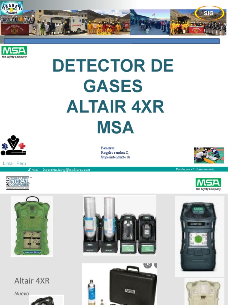 Altair 4XR Detector de Gases | PDF | Bluetooth