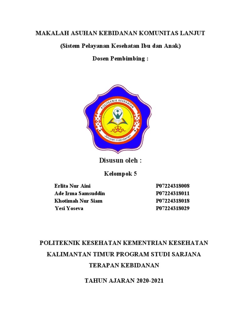 Pelayanan Kesehatan Ibu Dan Anak Pdf