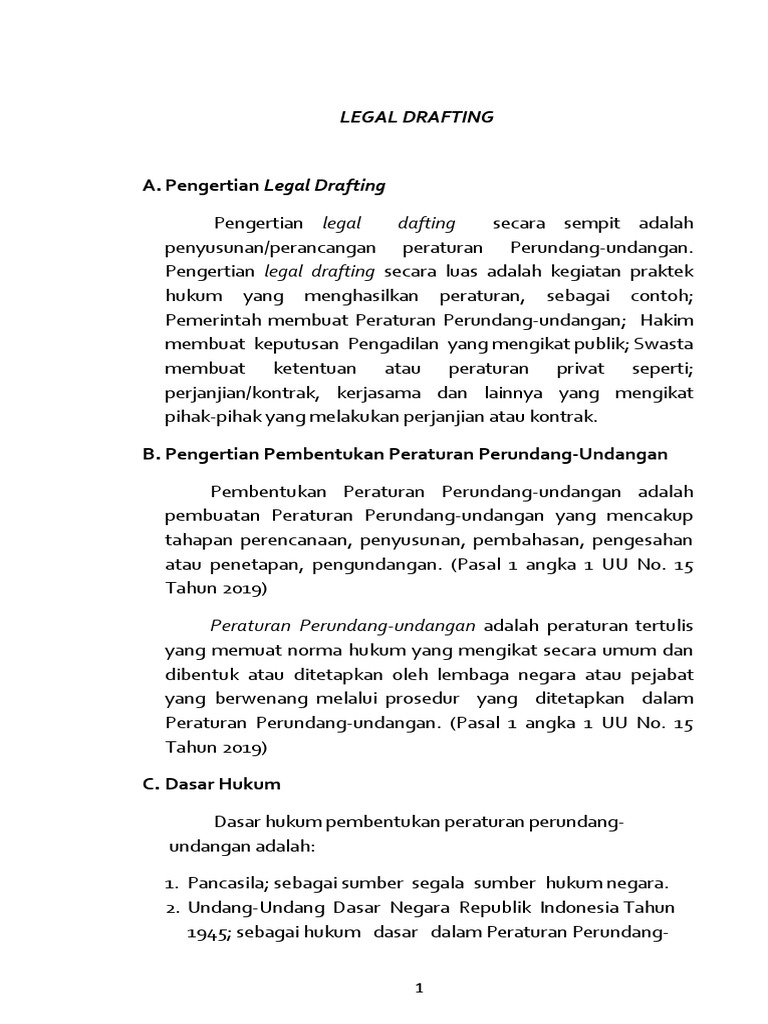 Modul Praktikum Legal Drafting | PDF | Hukum