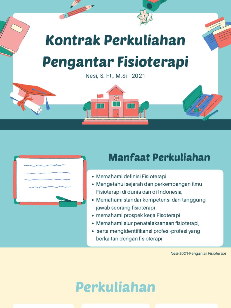 Kontrak Perkuliahan Pengantar Fisioterapi | PDF | Karier & Perkembangan | Pengembangan Diri