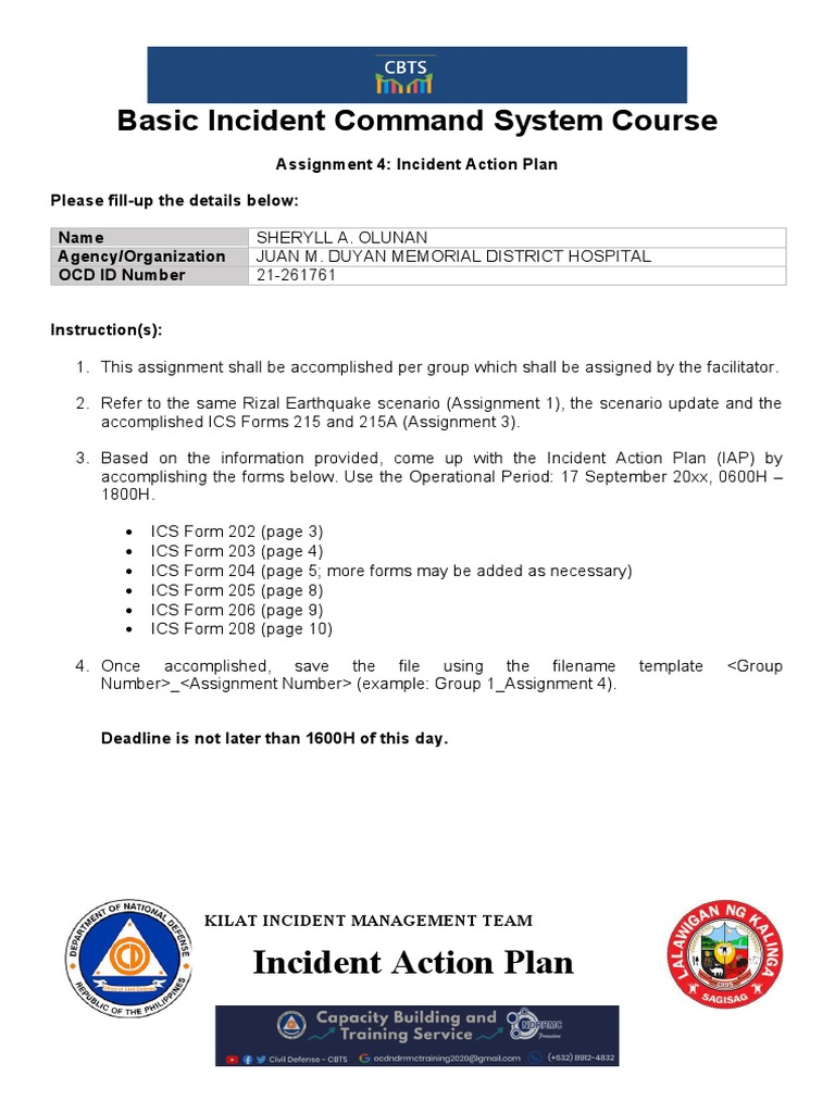 Basic Incident Command System Course | PDF | Incident Command System ...