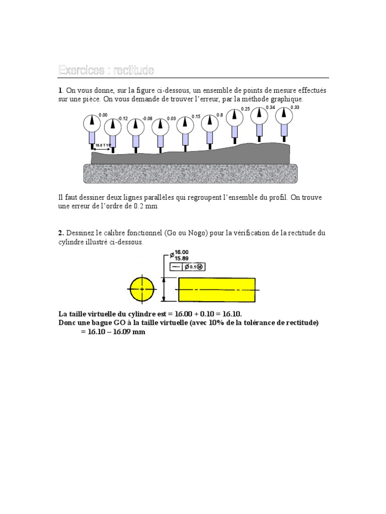 A_faire_Correction_Exercices | Tolérance géométrique | Géométrie