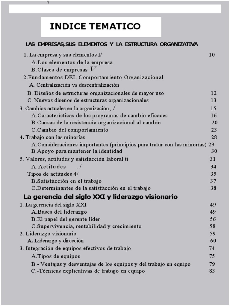 Indice Tematico Comportamiento 21 | PDF