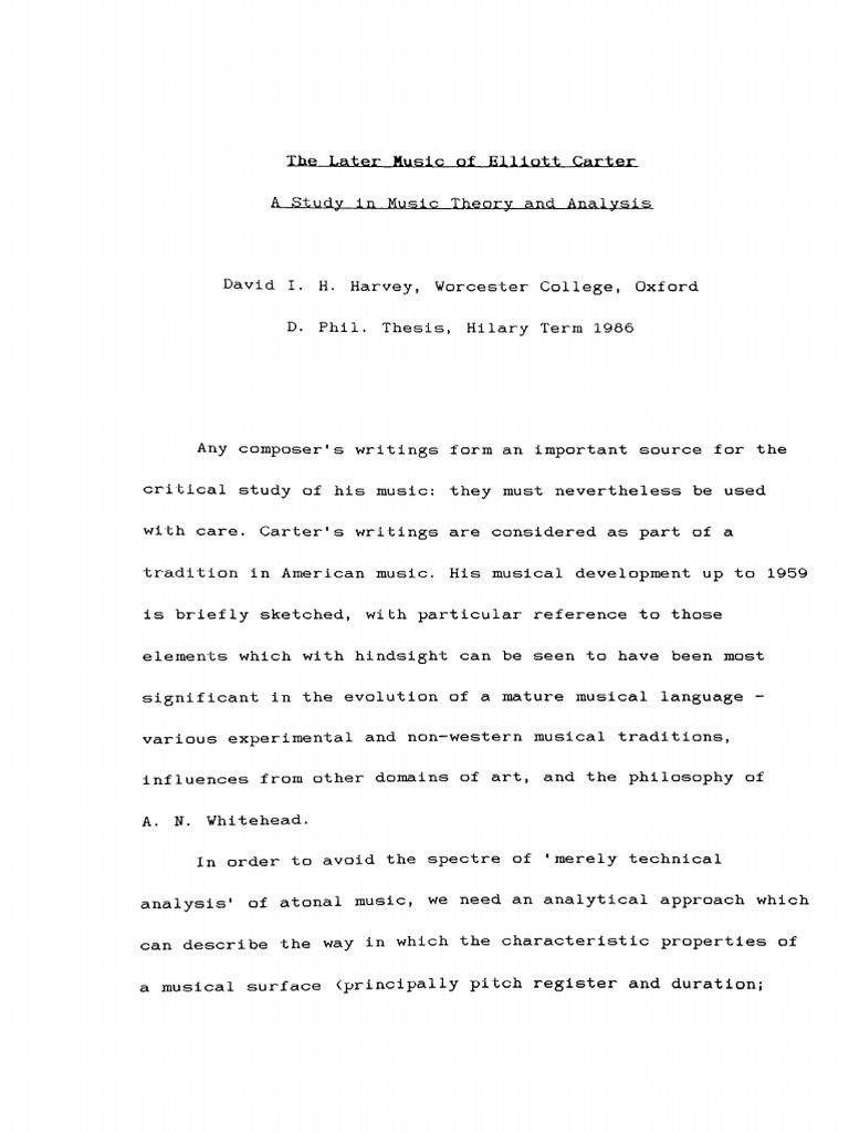The Later Music of Elliott Carter | PDF | Music Theory | Concerto