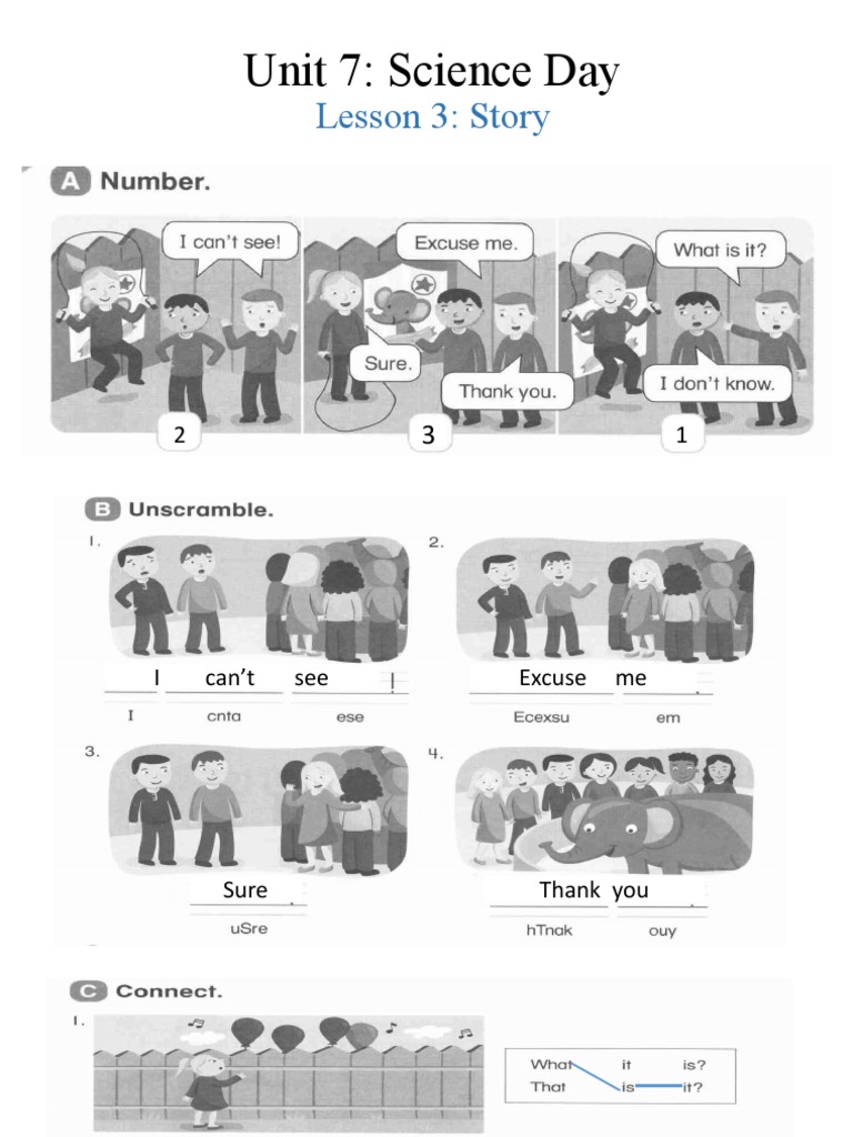 Unit 7: Science Day: Lesson 3: Story | PDF