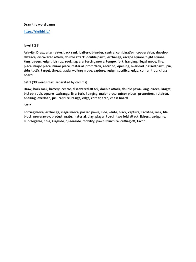 Draw The Word Game | PDF