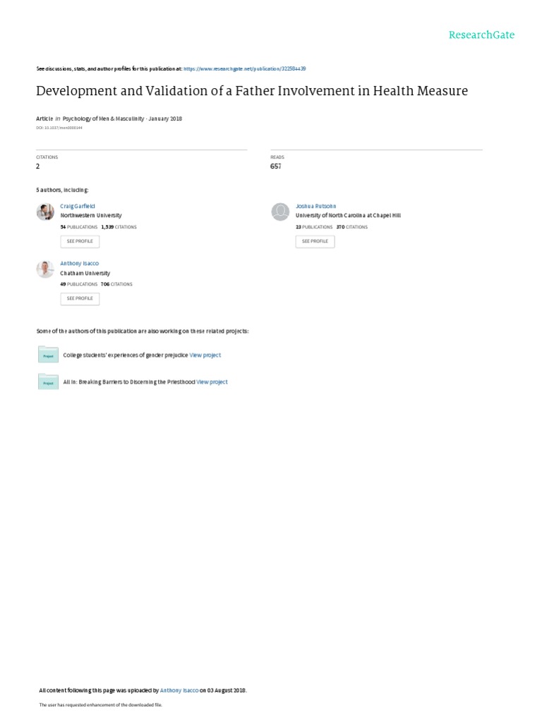 Pi Wi Scale Development P MM 2018 | PDF | Father | Psychometrics
