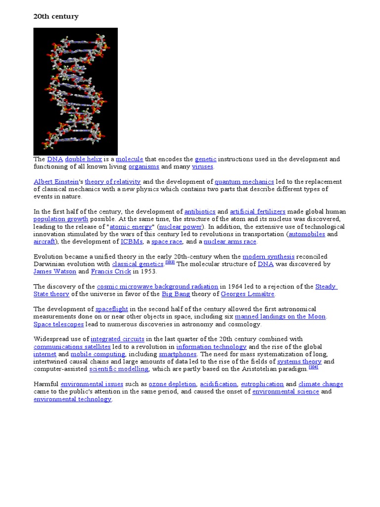 Advances in 20th Century Science | PDF
