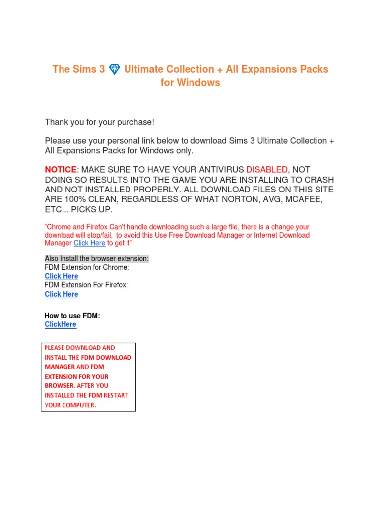 The Sims 3 ALL EXPANSIONS | PDF