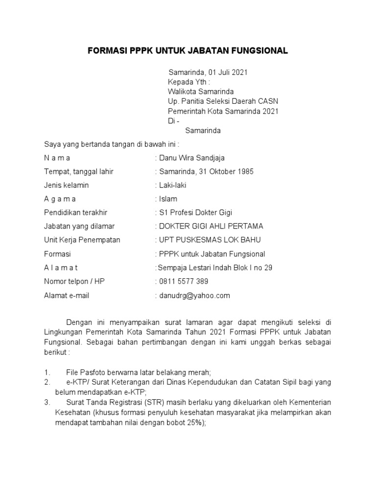 Formasi PPPK Untuk Jabatan Fungsional | PDF