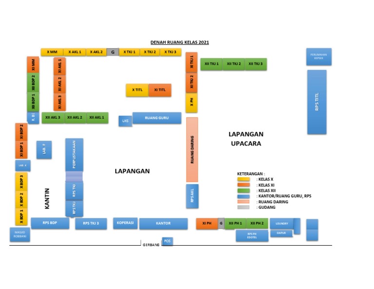 Denah Ruang Kelas 2021 | PDF