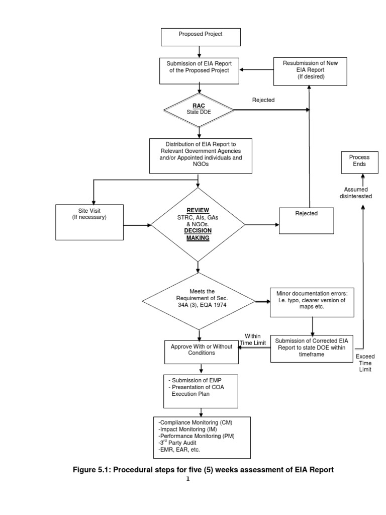 Flow Chart of EIA Process For Schedule 1 | PDF | Environmental Impact ...