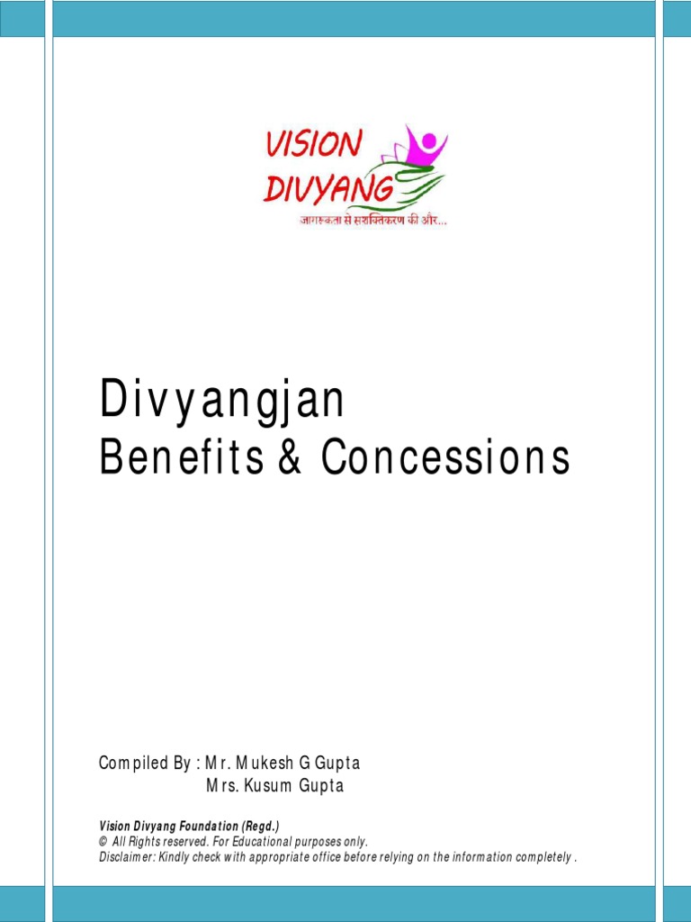 Divyangjan Benefits | PDF | Vehicles | Visual Impairment