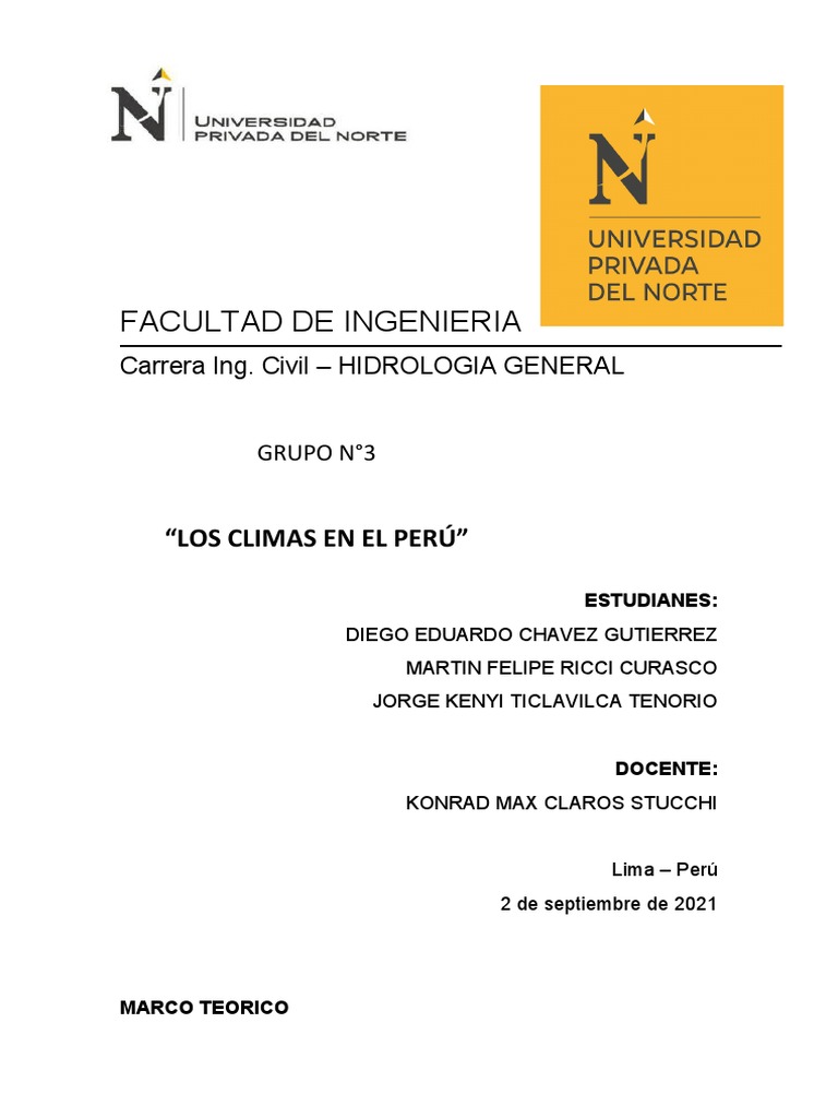 Trabajo de Hidrologia | PDF | Clima | Clima templado