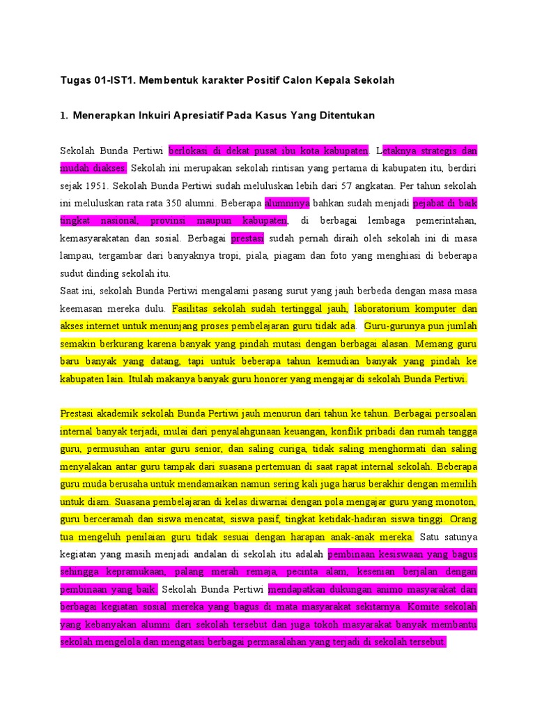 Tugas 01-Ist 1 - Cks - 2021-Rev | PDF