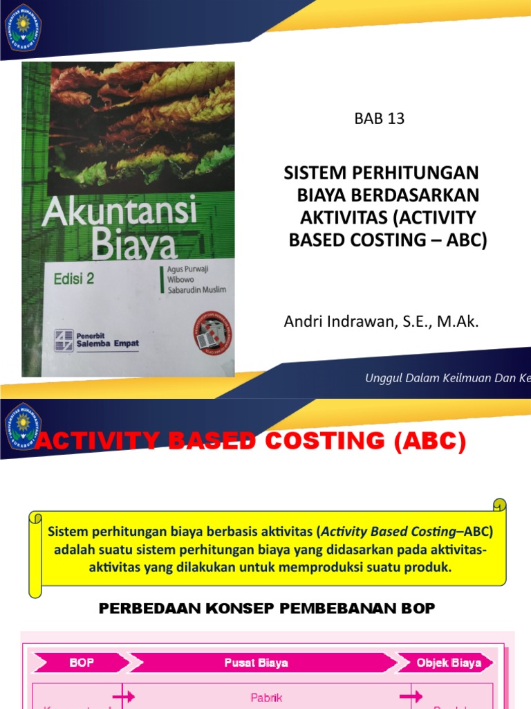 Activity Based Costing (ABC): Sistem Perhitungan Biaya Berbasis ...