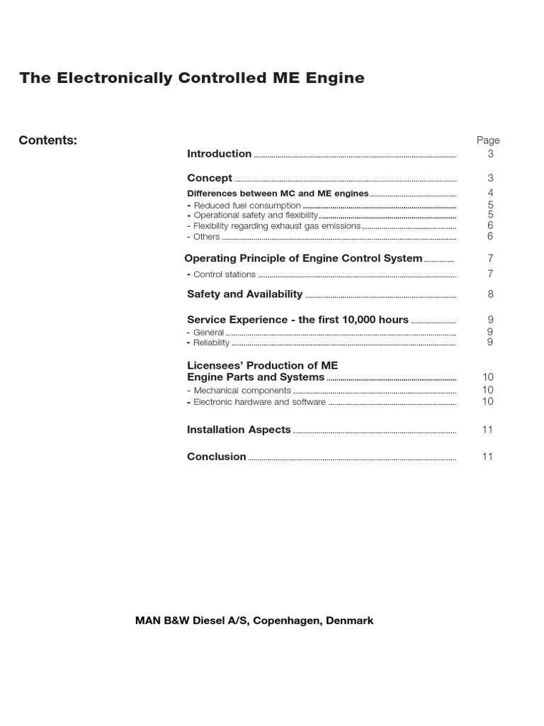 The Electronically Controlled ME Engine | PDF | Engines | Diesel Engine