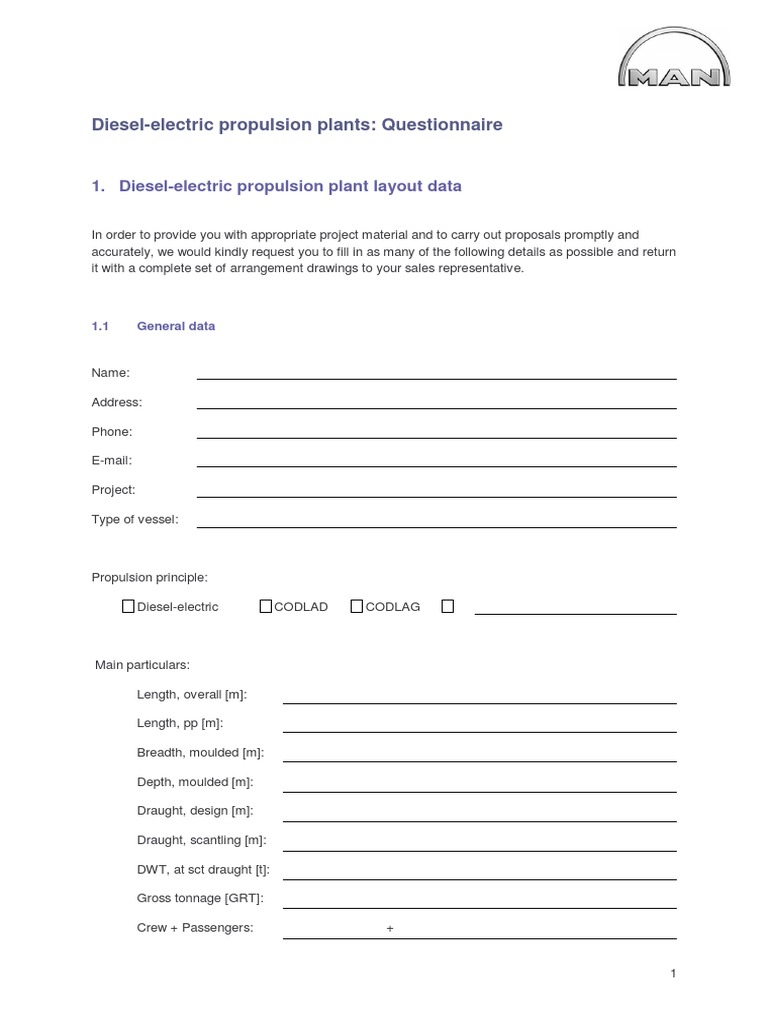 Diesel-Electric Vessel Survey | PDF | Propeller | Marine Propulsion